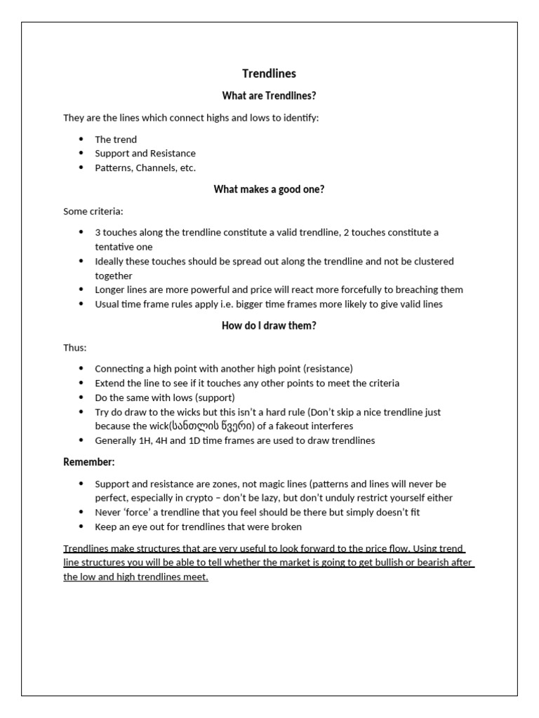 Drawing Trendlines | PDF