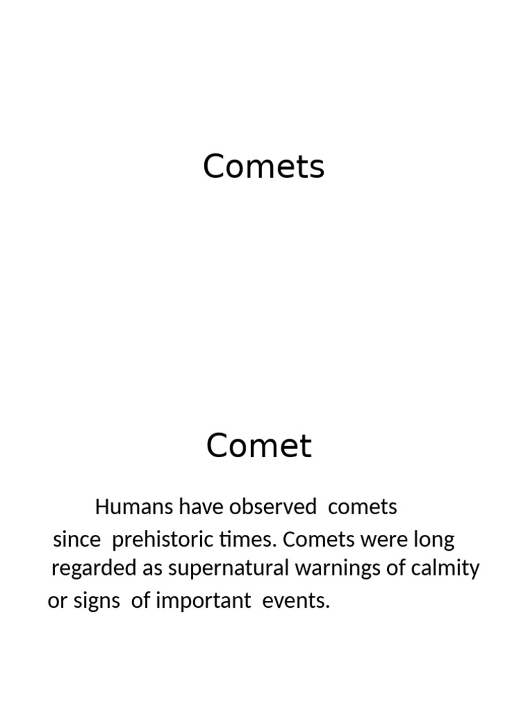 Comets: Ancient Mysteries Unveiled | PDF