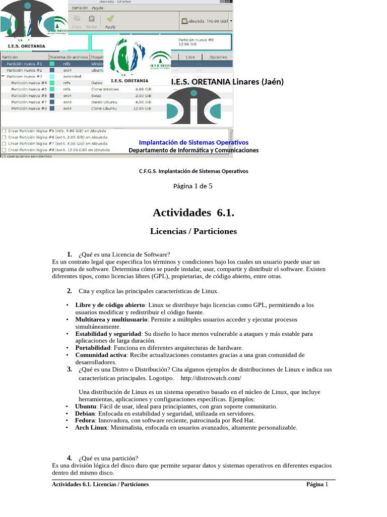 Licencias y Particiones en Linux | PDF | Distribución de Linux | Ingeniería de software