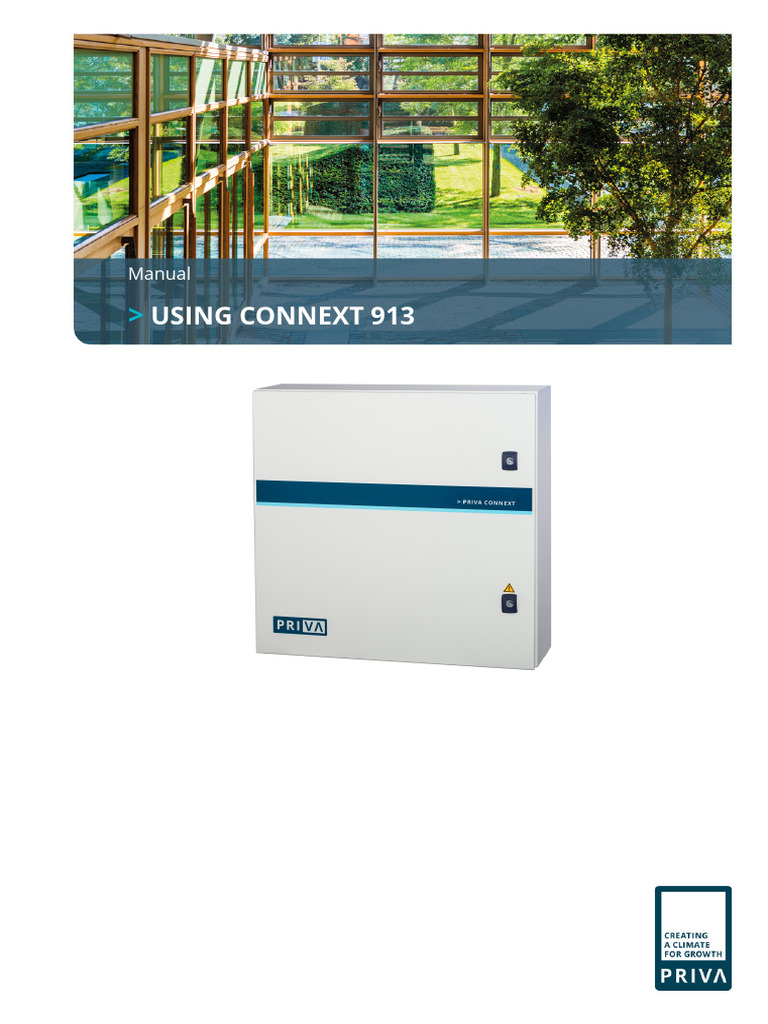 Priva Connext 913 Manual | PDF | Sensor | Rain