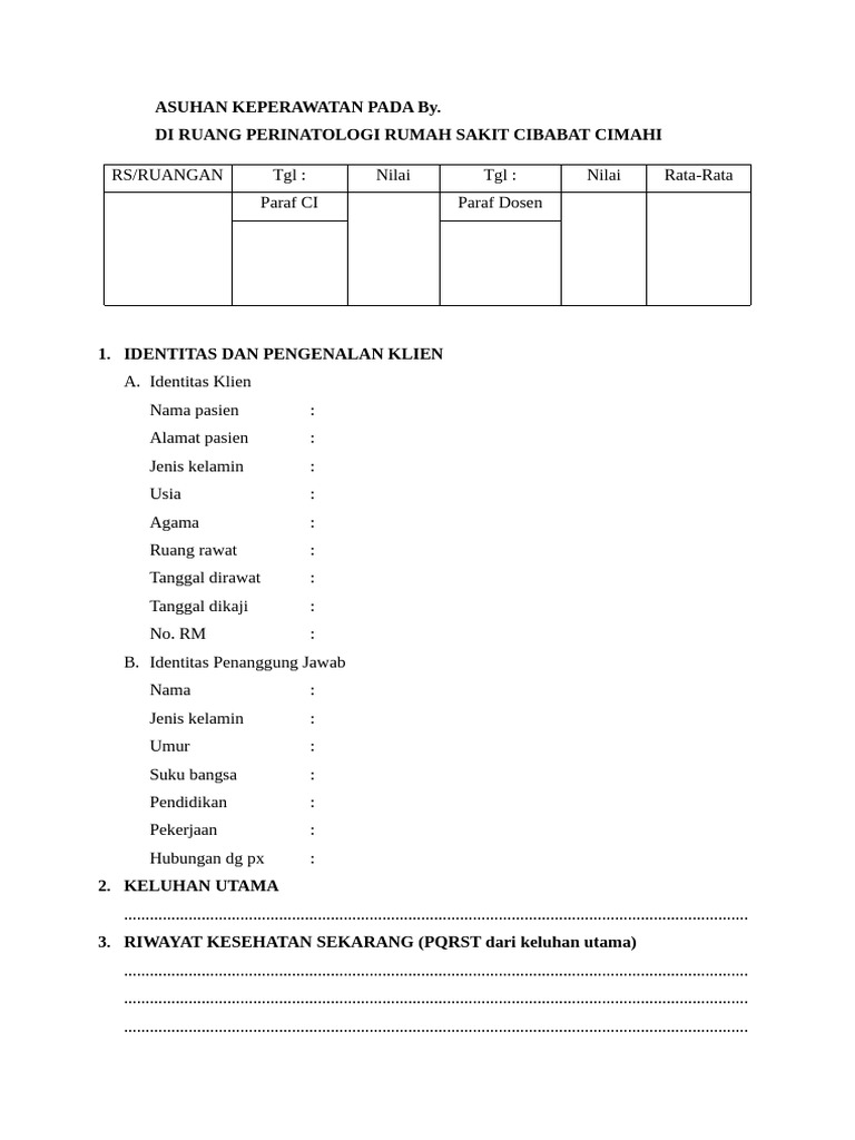 Format LK Anak | PDF