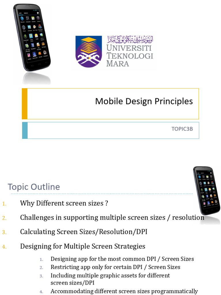 3 - Mobile Design Principles - Part B | PDF | Mobile App | Display ...
