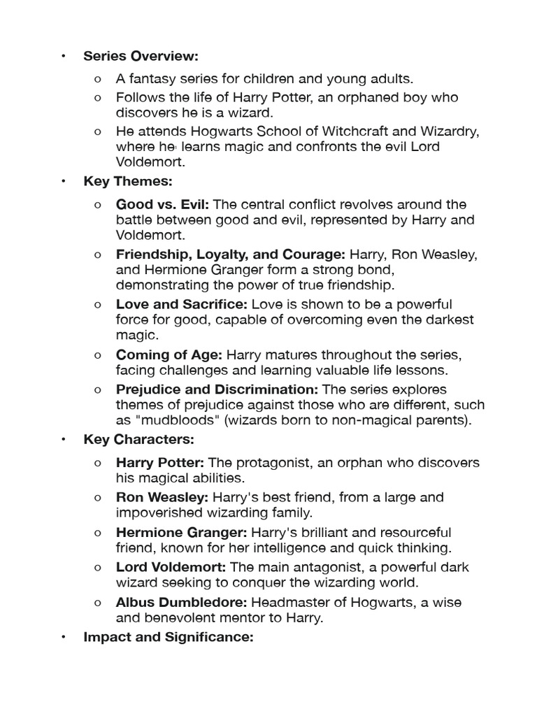 Introduction To Harry Potter | PDF | Harry Potter | Fantasy