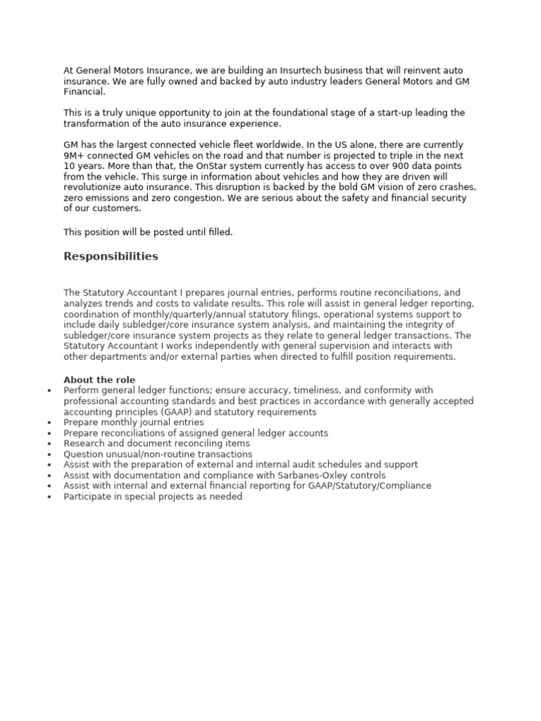 General Motors Insurance | PDF