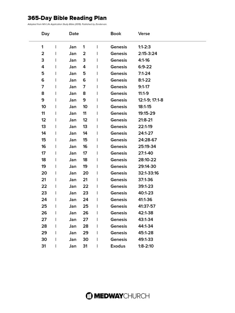 365-Day Bible Reading Plan: Adapted From NIV Life Application Study ...