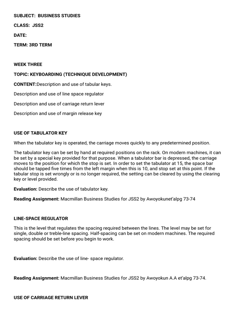 3 Keyboarding - (Technique - Development) | PDF | Office Equipment ...
