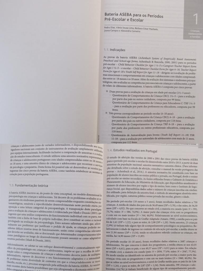 Texto Apoio ASEBA Capítulo | PDF