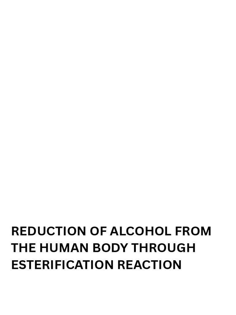 Esterification: Alcohol Reduction Method | PDF | Titration | Chemistry