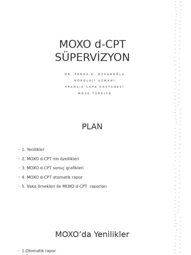 MOXO d-CPTs Pervizyon | PDF