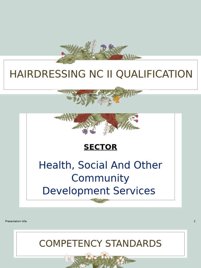 Hairdressing NC Ii Qualification | PDF