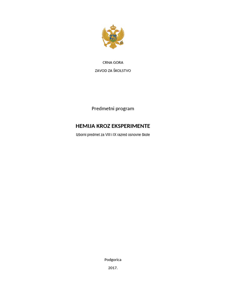 Hemija Kroz Eksperimente | PDF