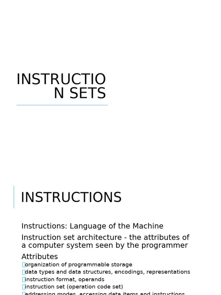 3 Instruction Set Architecture Pdf Central Processing Unit