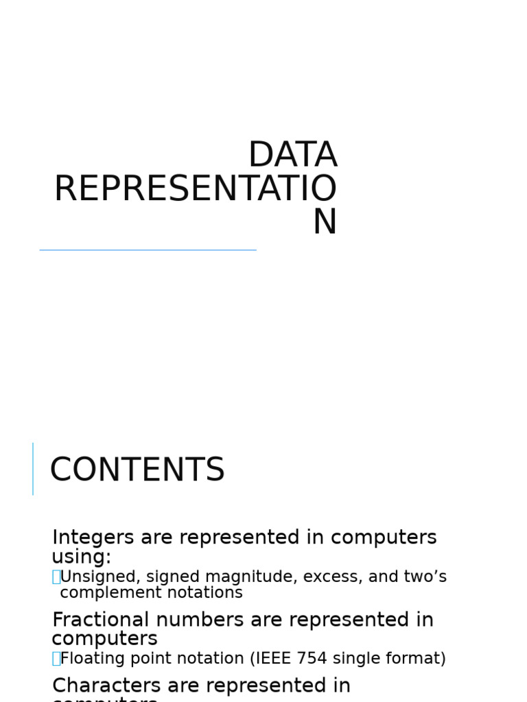 2 Data Representation | PDF | Decimal | Numbers
