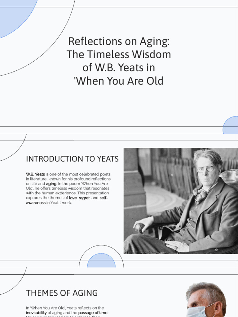 Slidesgo Reflections On Aging The Timeless Wisdom of WB Yeats in When ...
