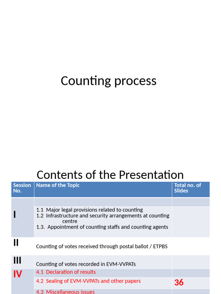 Election Counting Process Overview | PDF | Electronic Voting ...