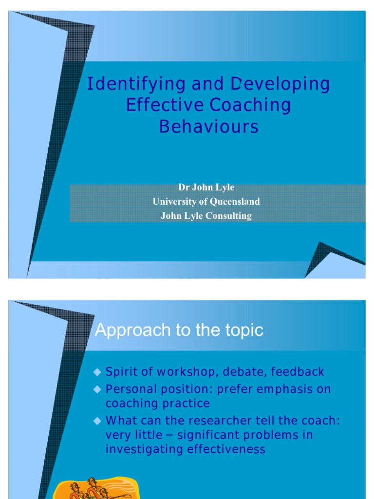 Effective Coaching | PDF | Expert | Behavior