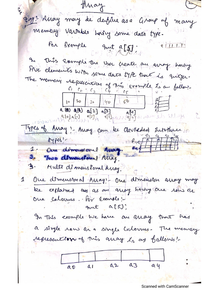 C Language ARRAY | PDF