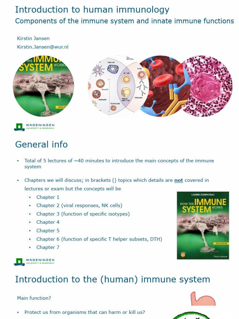 Lecture 2 Introduction To The Immunesystem Pdf Complement System
