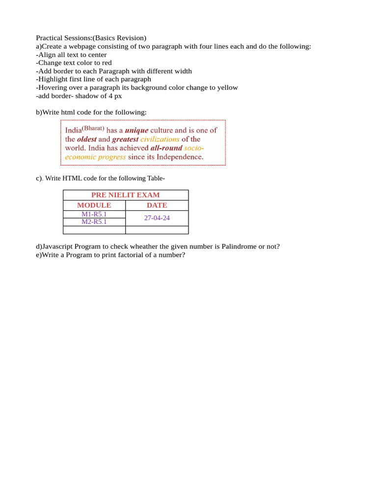 Web Designing Basics Class | PDF