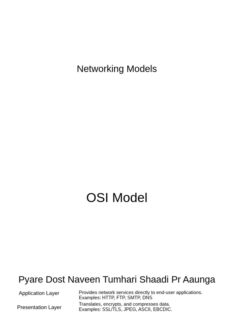 OSI Networking Model Explained | PDF