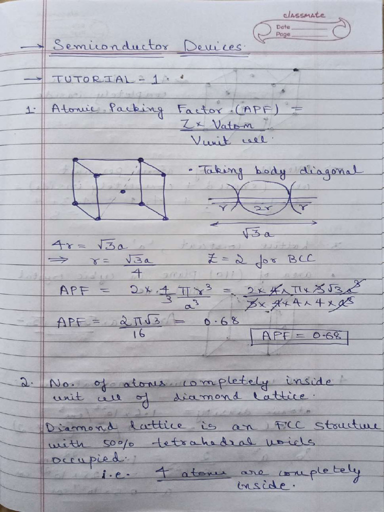 Semiconductor Devices Tutorial 1 Soln_compressed | PDF | Condensed ...