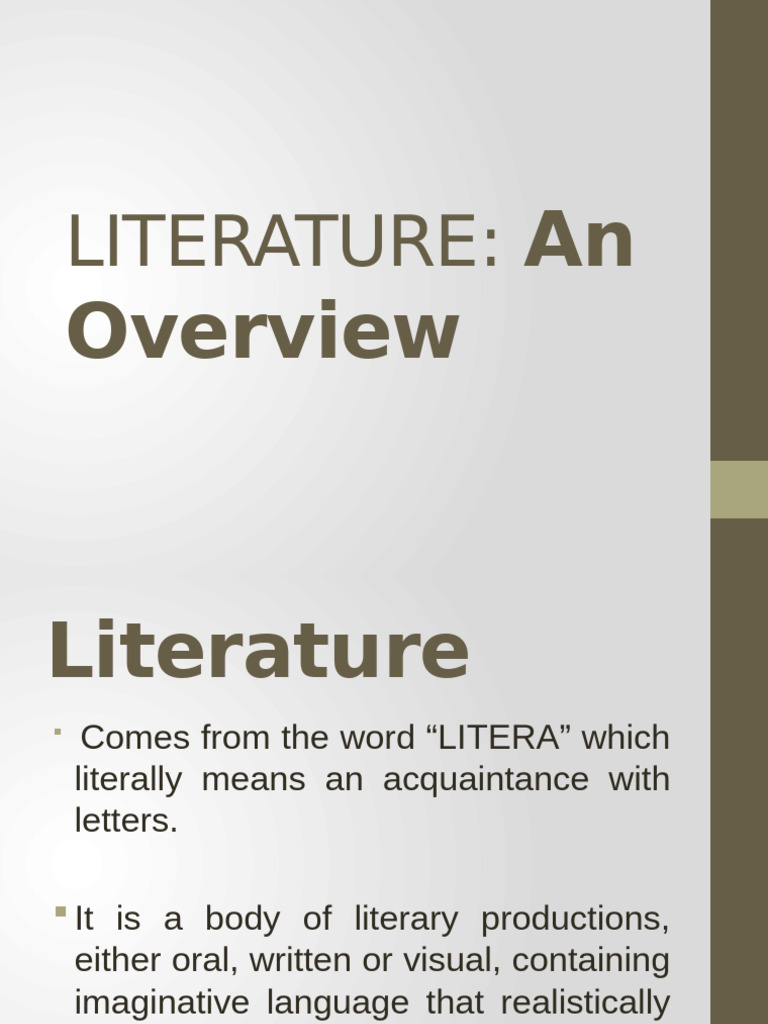 Understanding Literature's Importance | PDF | Narration | Poetry