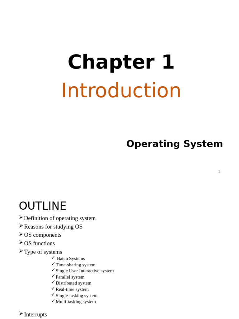 1chapter One - Introduction | PDF | Operating System | Process (Computing)