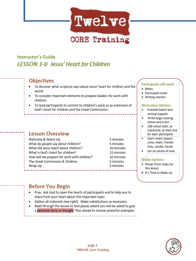 TWELVE Core Training Leaders Guide 3 | PDF | Abrahamic Religions | Jesus