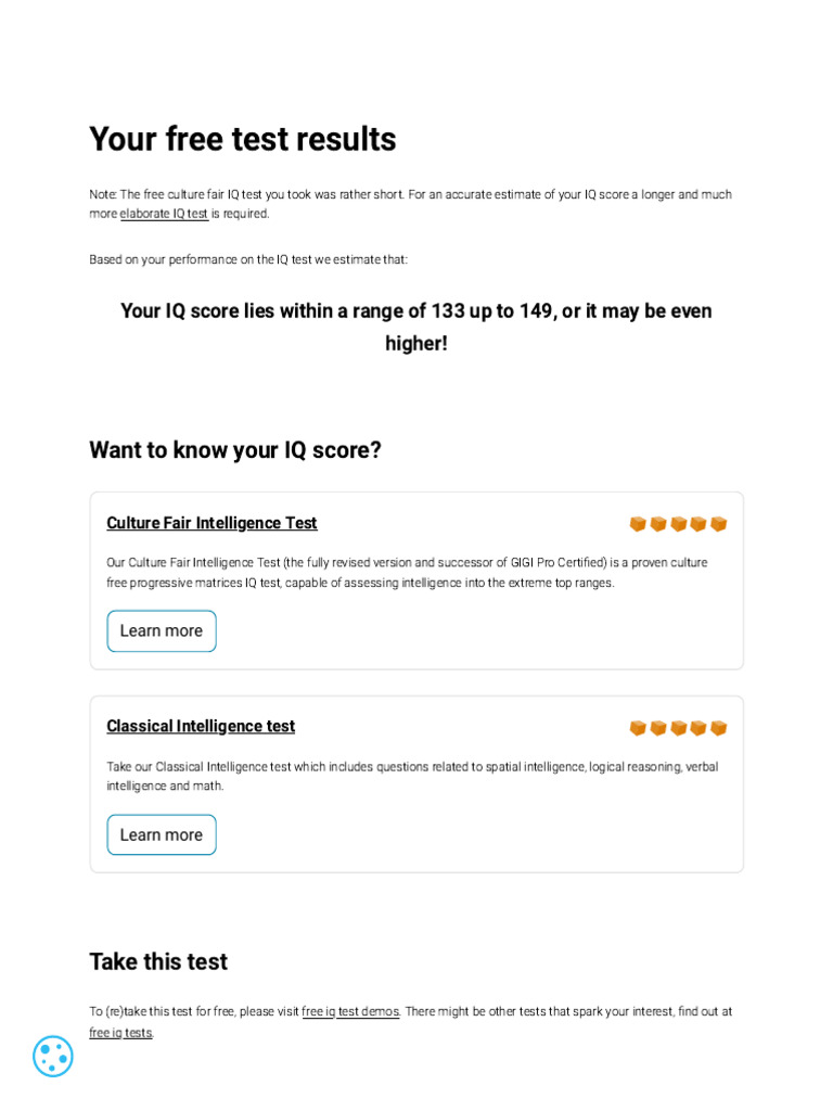IQ Test. No Obligations, Free Online IQ Test at | PDF