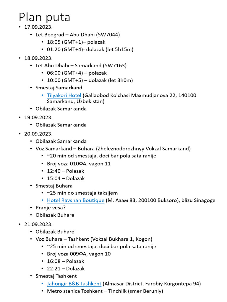 Put Svile Plan Puta | PDF
