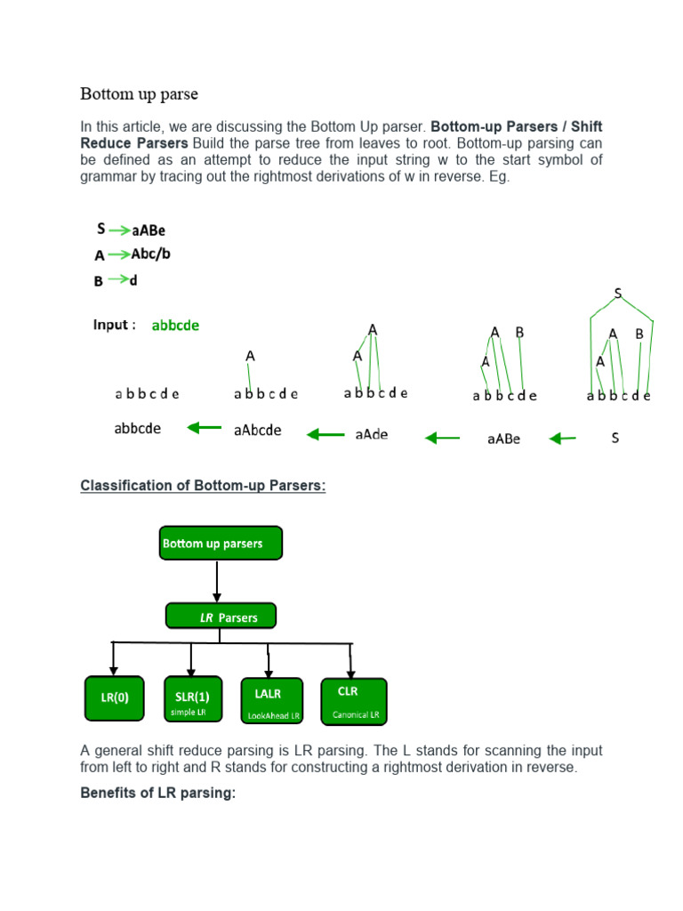 bottom down parse | PDF | Parsing | Grammar