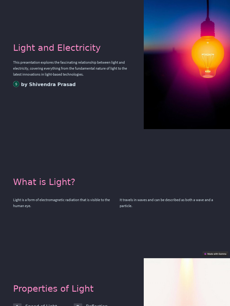 Light and Electricity Innovations | PDF | Light | Electromagnetic Radiation