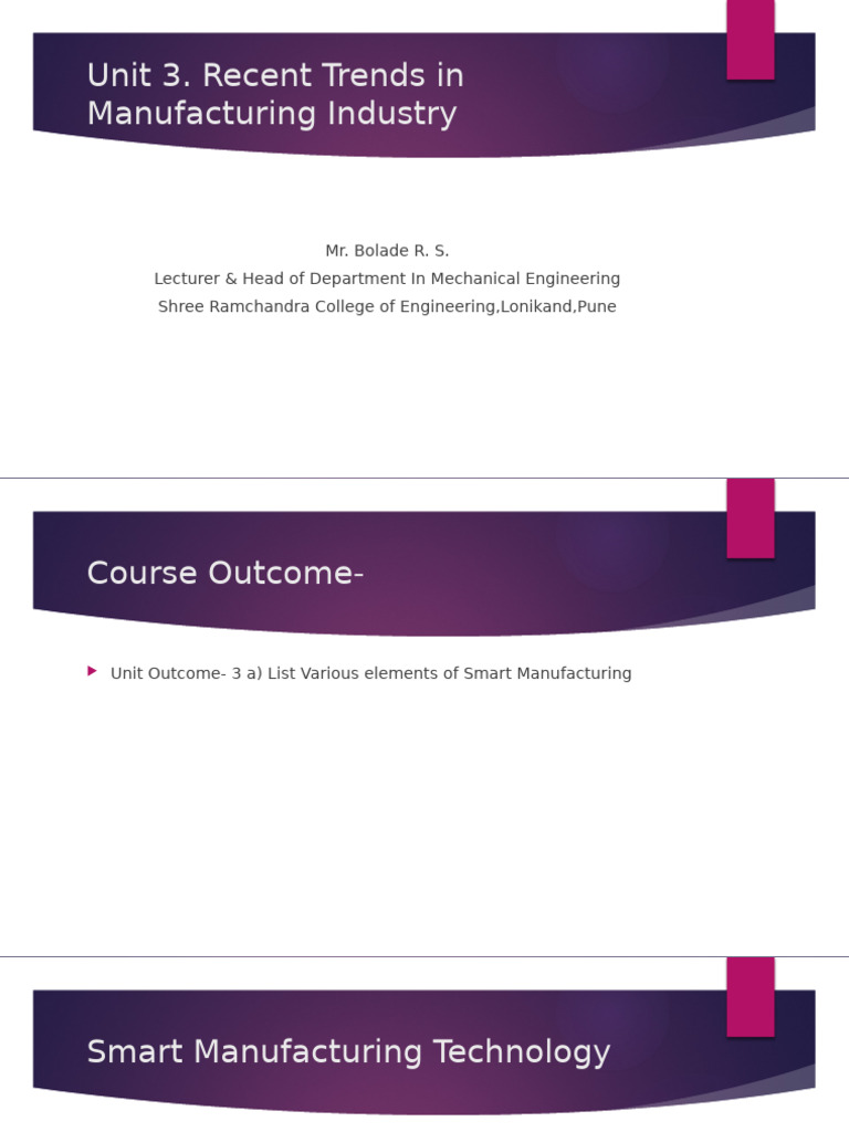 Smart Manufacturing Trends & Automation | PDF