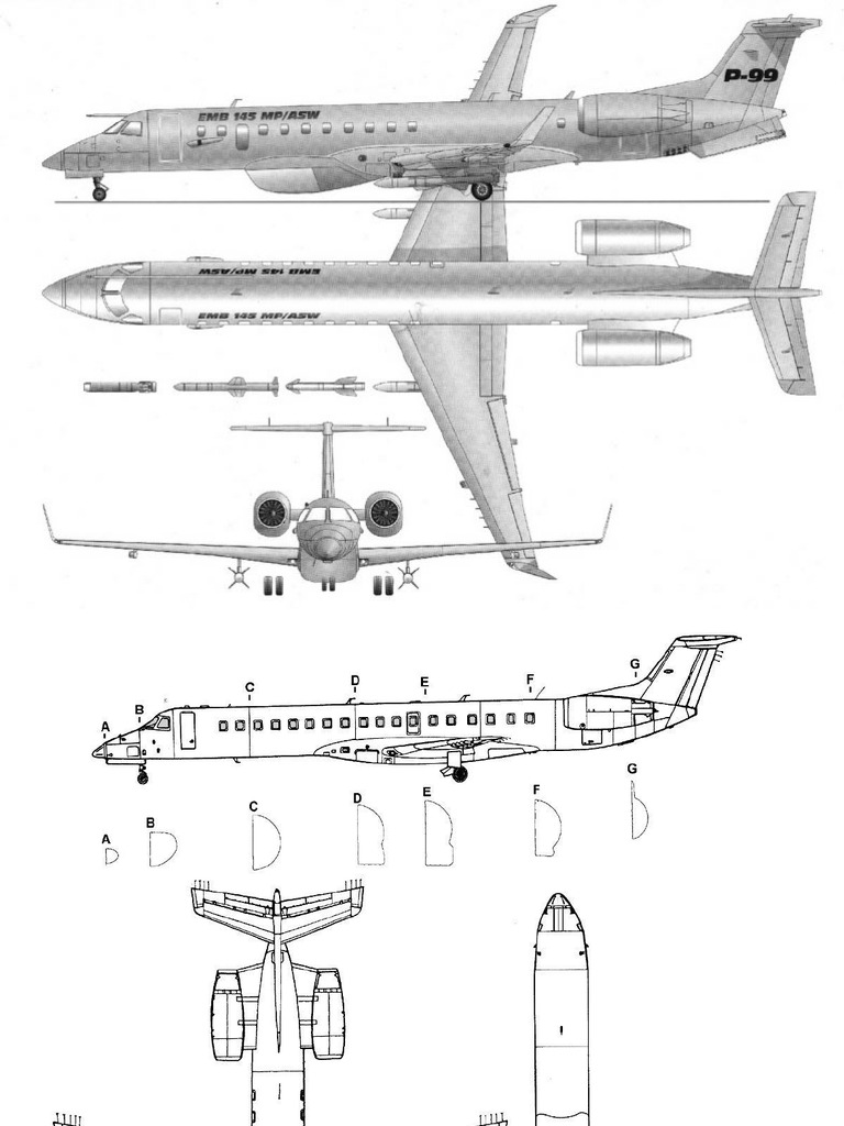 ERJ145 Blueprint 002 | PDF