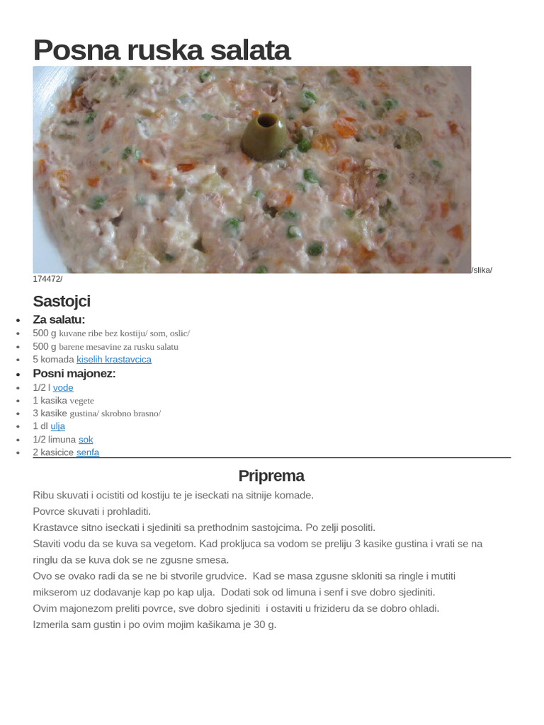 Posna Ruska Salata | PDF
