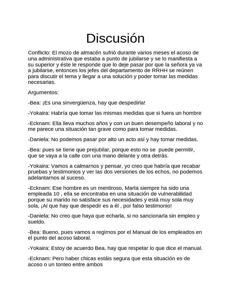 Discusión | PDF