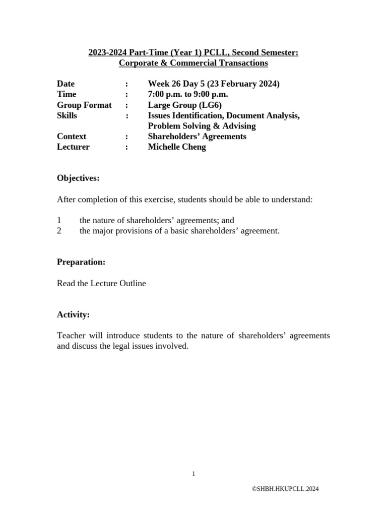 PT - CCT (LG6) (Outline) (FINAL) (v.1) (Mic) 30.01.24 | PDF | Breach Of ...