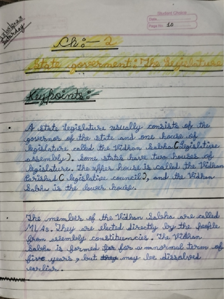 (Civics) Chapter-2 State Government | PDF