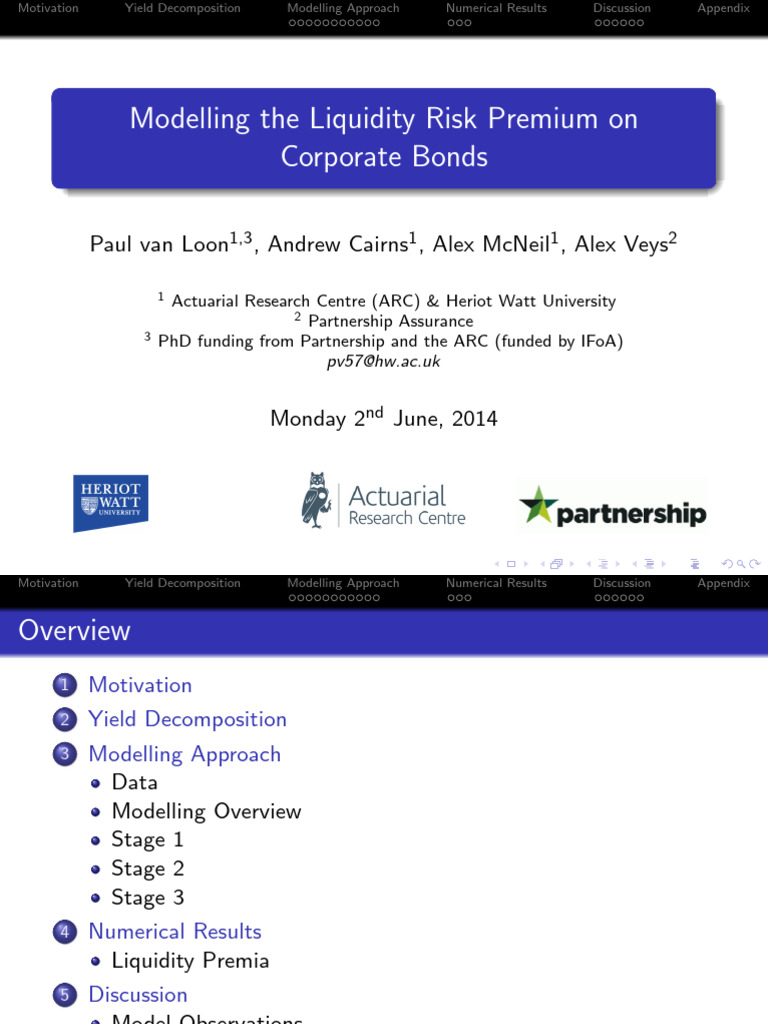 Modeling Liquidity Risk Premium on Corp Bonds | PDF | Bonds (Finance ...