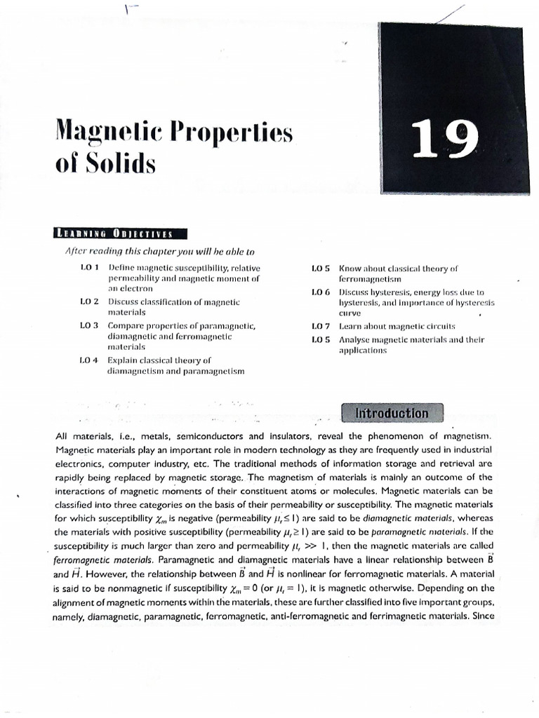 Magnetic Properties of Solids | PDF