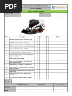 TLB Daily Checklist | PDF | Loader (Equipment)
