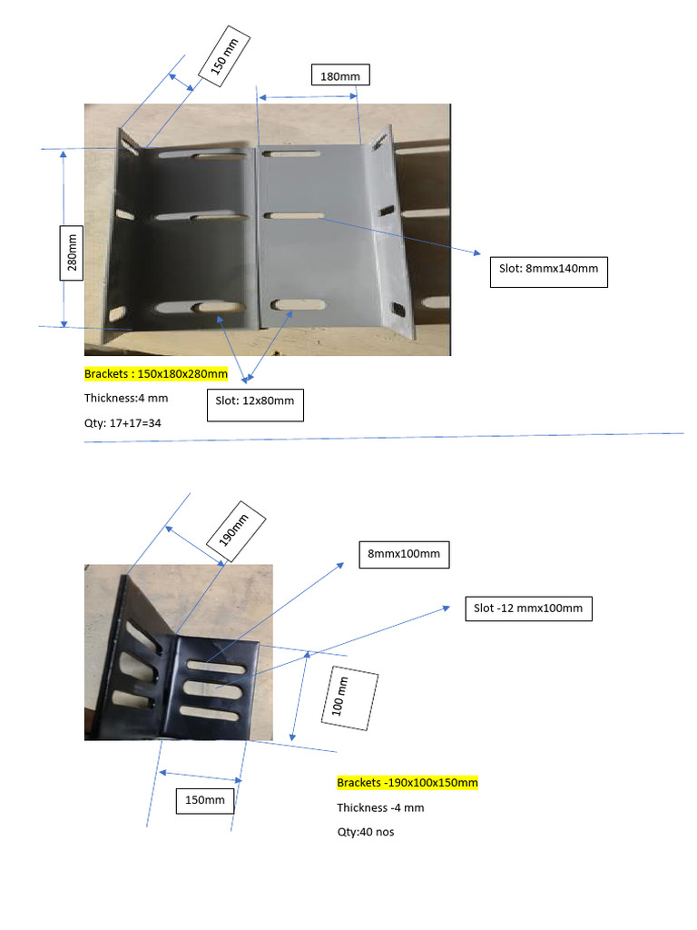 Brackets Drawings | PDF