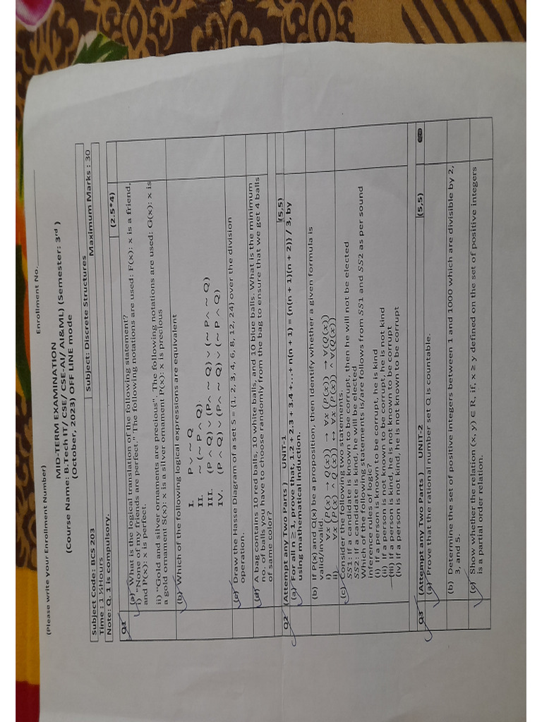Sem-3 Cse-Ai Pyqs 2023 | PDF