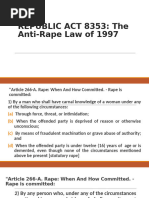 Ra 8353 Lawphil | PDF | Rape | Crimes