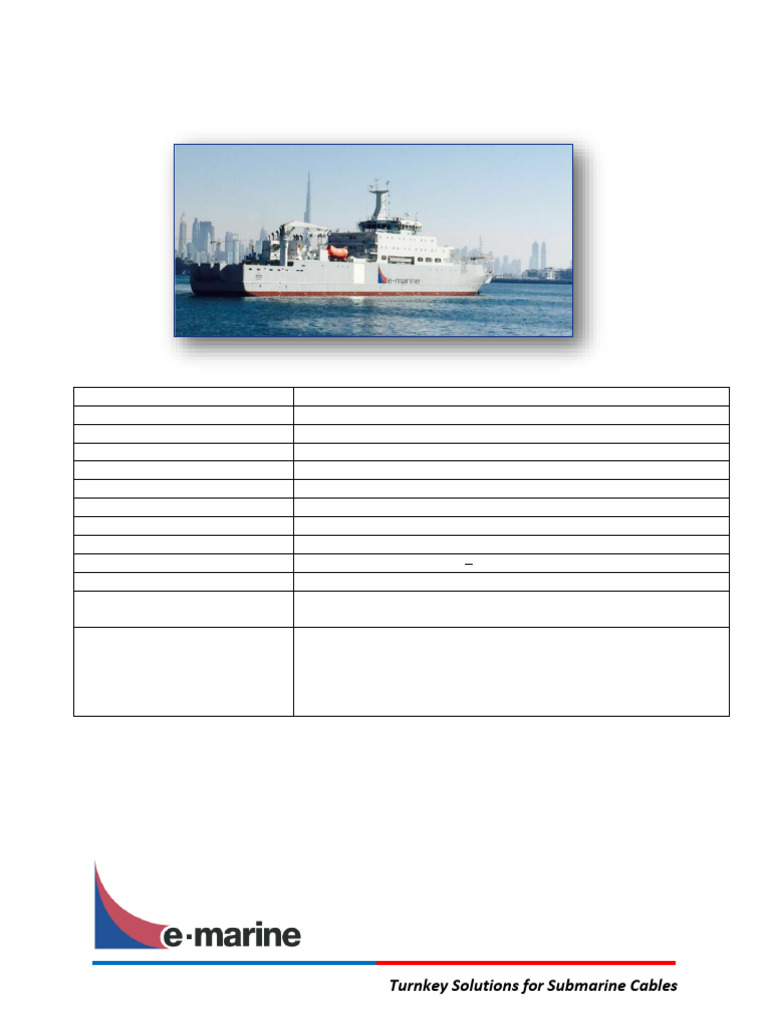 Vessel Specification - CS Maram | PDF