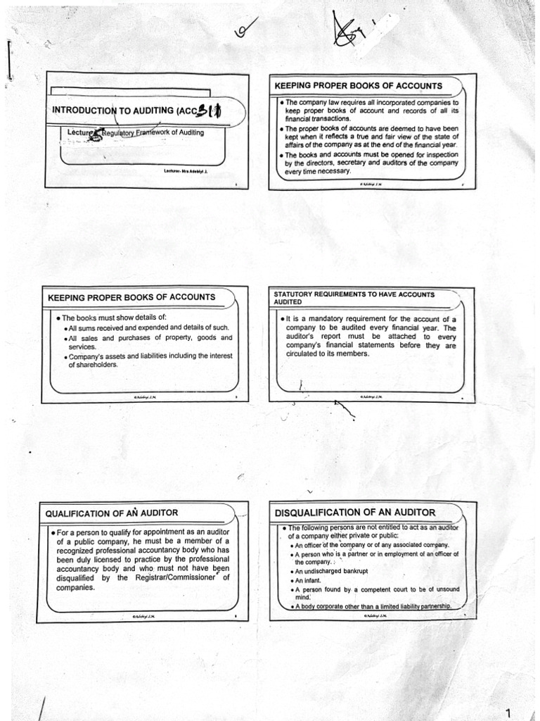 Regulatory Framework of Auditing | PDF