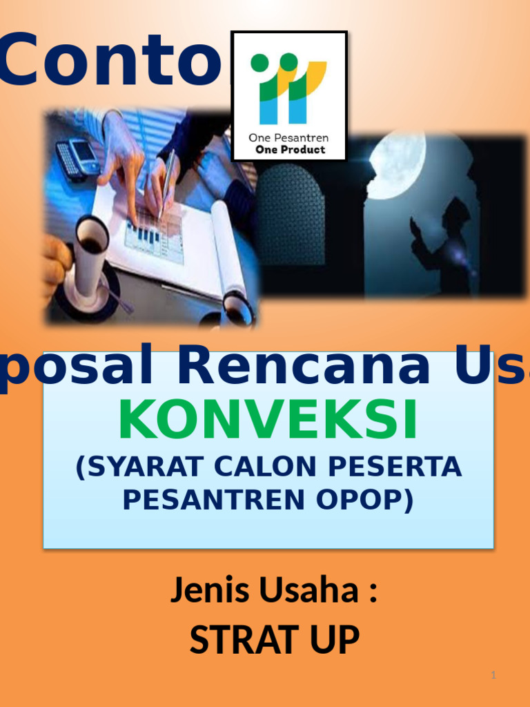 Contoh Proposal Strat Up Opop | PDF