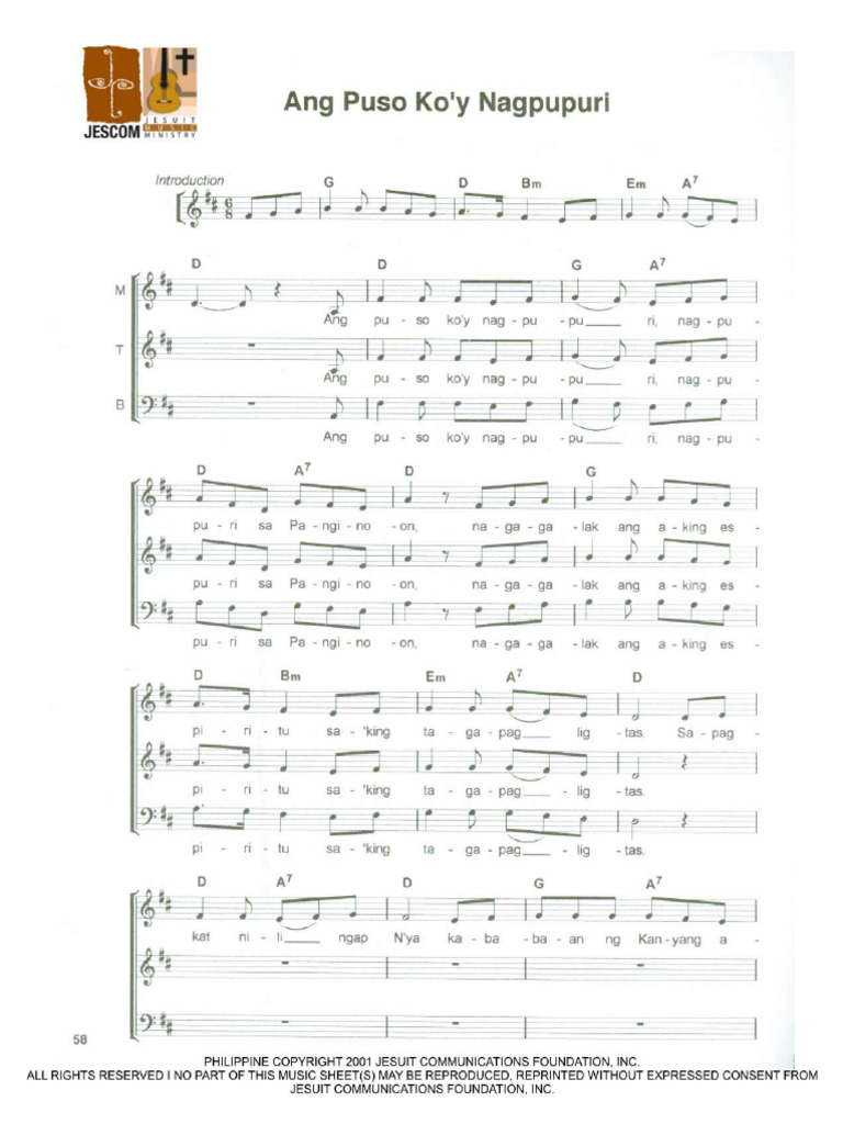 Ang Puso Koy Nagpupuri | PDF