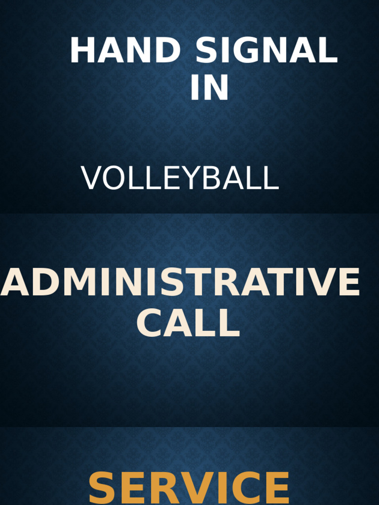 Volleyball Hand Signals Guide | PDF