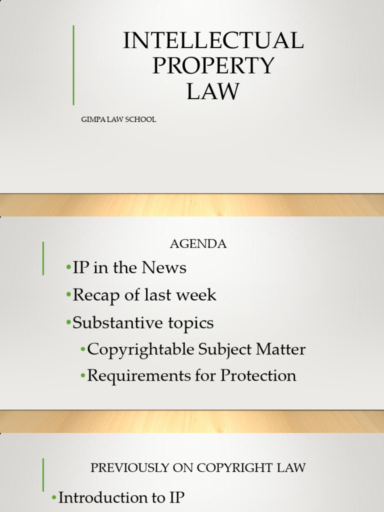 2 Copyright Subject Matter & Requirements For Protection Mail | PDF ...